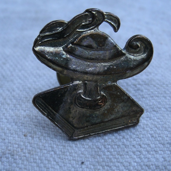 Vintage | Jewelry | Vintage Aladdin Lamp Book Tack Style Pin | Poshmark